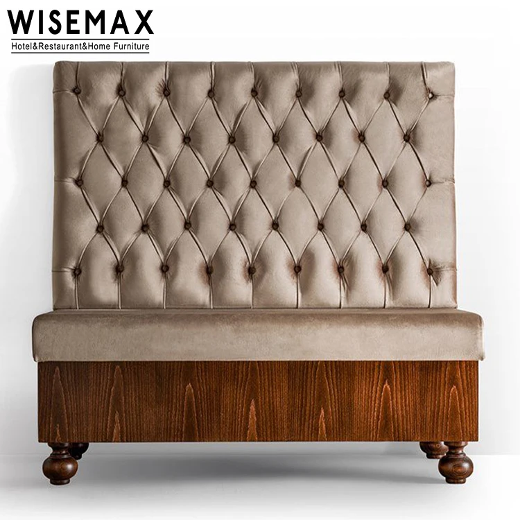 Nordic Modern Booth Seating Modern Restaurant Upholstery Velvet Fabric ...
