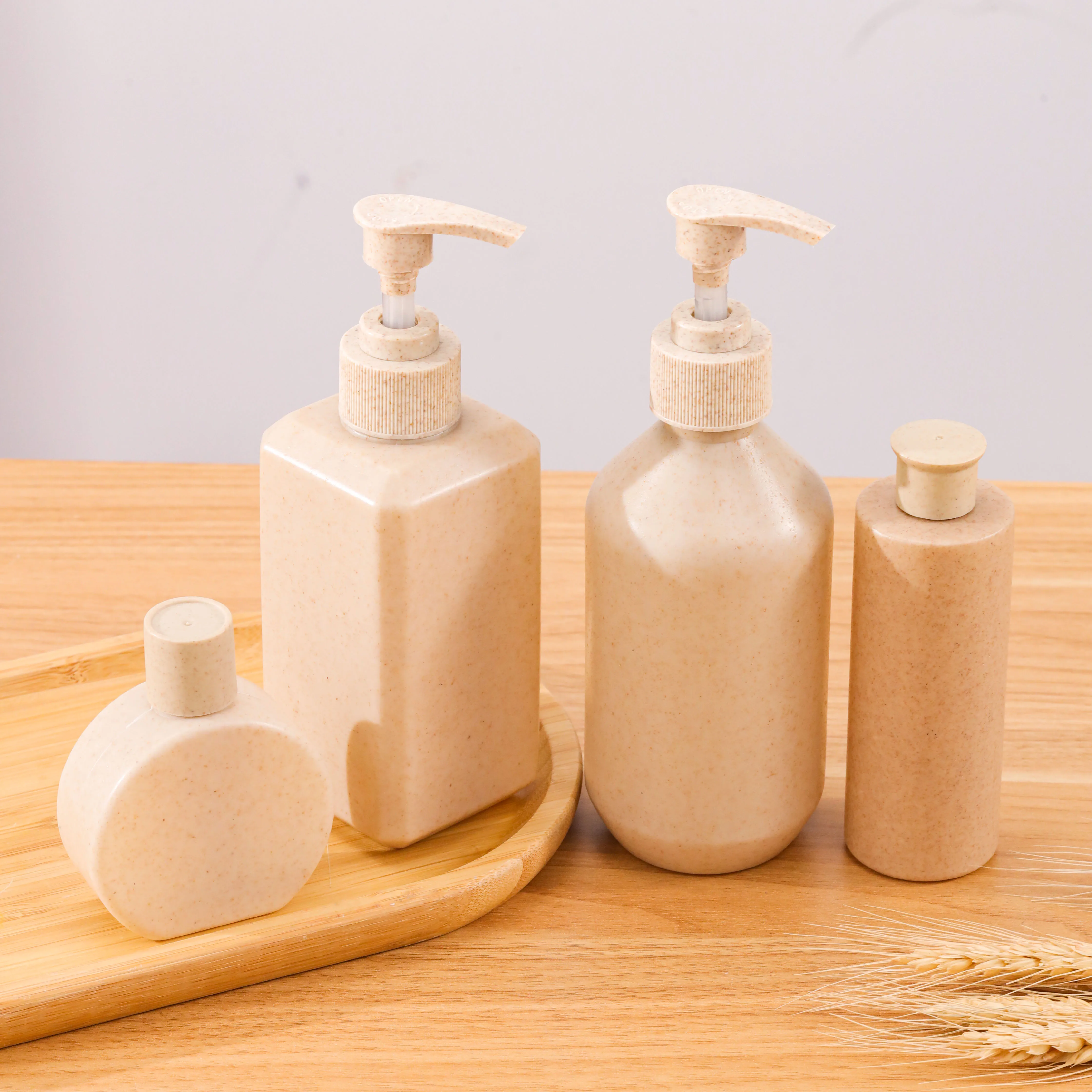 Eco-friendly Skincare Jars - Biodegradable Wheat Straw Bottles