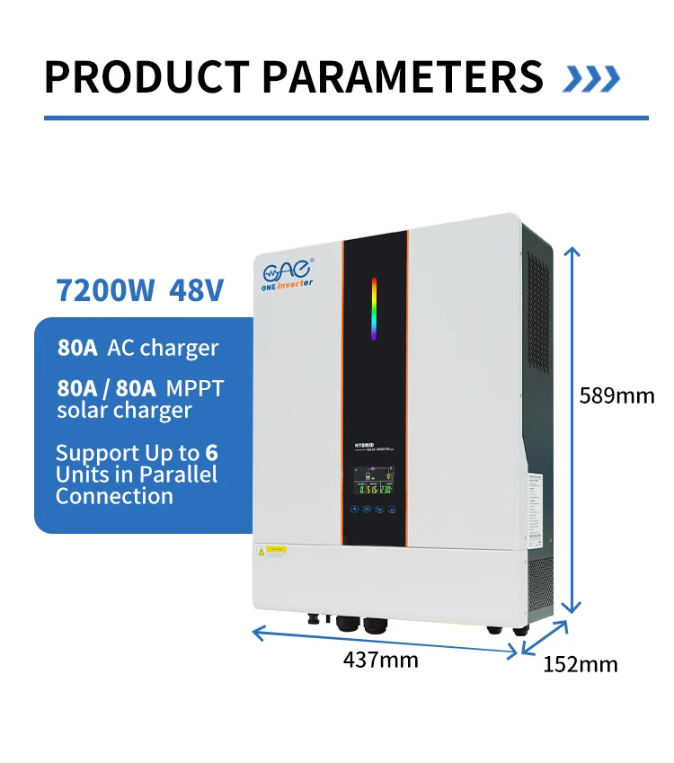 7kva 10kva 48v Battery Inverter Solar Off Grid Solar Inverter 7kw ...