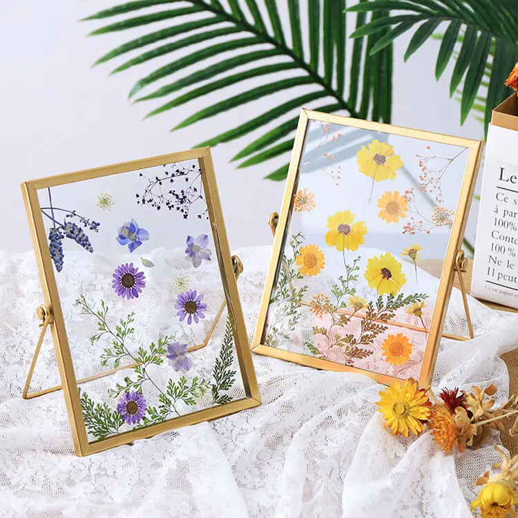 6x8 Embossed Flower Arrangement Specimen Leaves Dried Flowers Photo ...