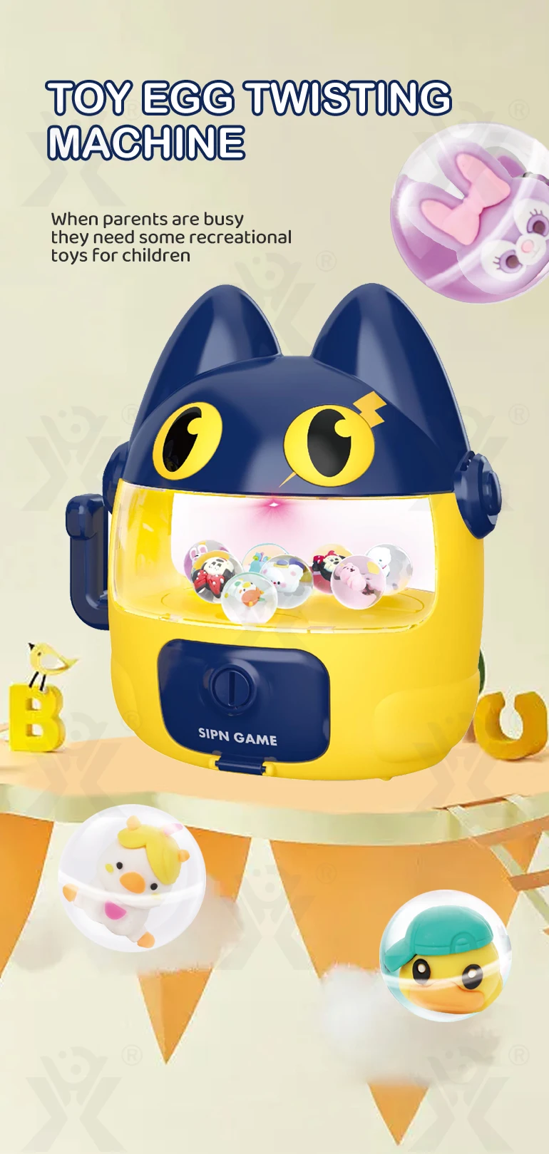 Chengji Egg Twister Toy Children Creative Electric Coin Operated Game ...