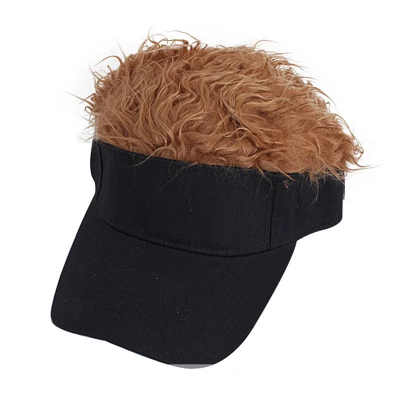 2021 Baseball Cap With Spiked Hairs Wig Baseball Hat With Spiked Wigs ...
