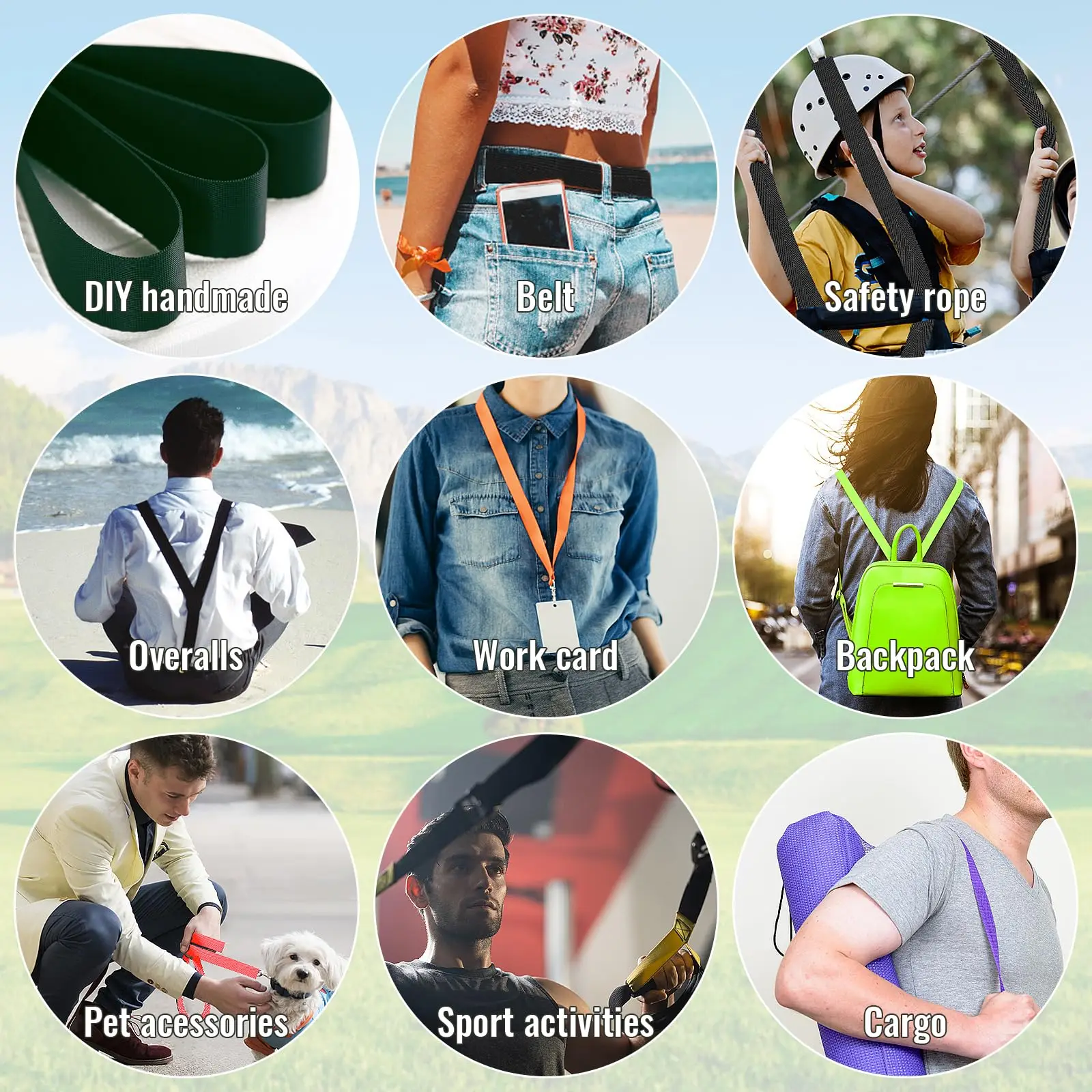 Hongyi Wholesale Customizable Logo Webbing Tape Nylon Webbing For Bags ...