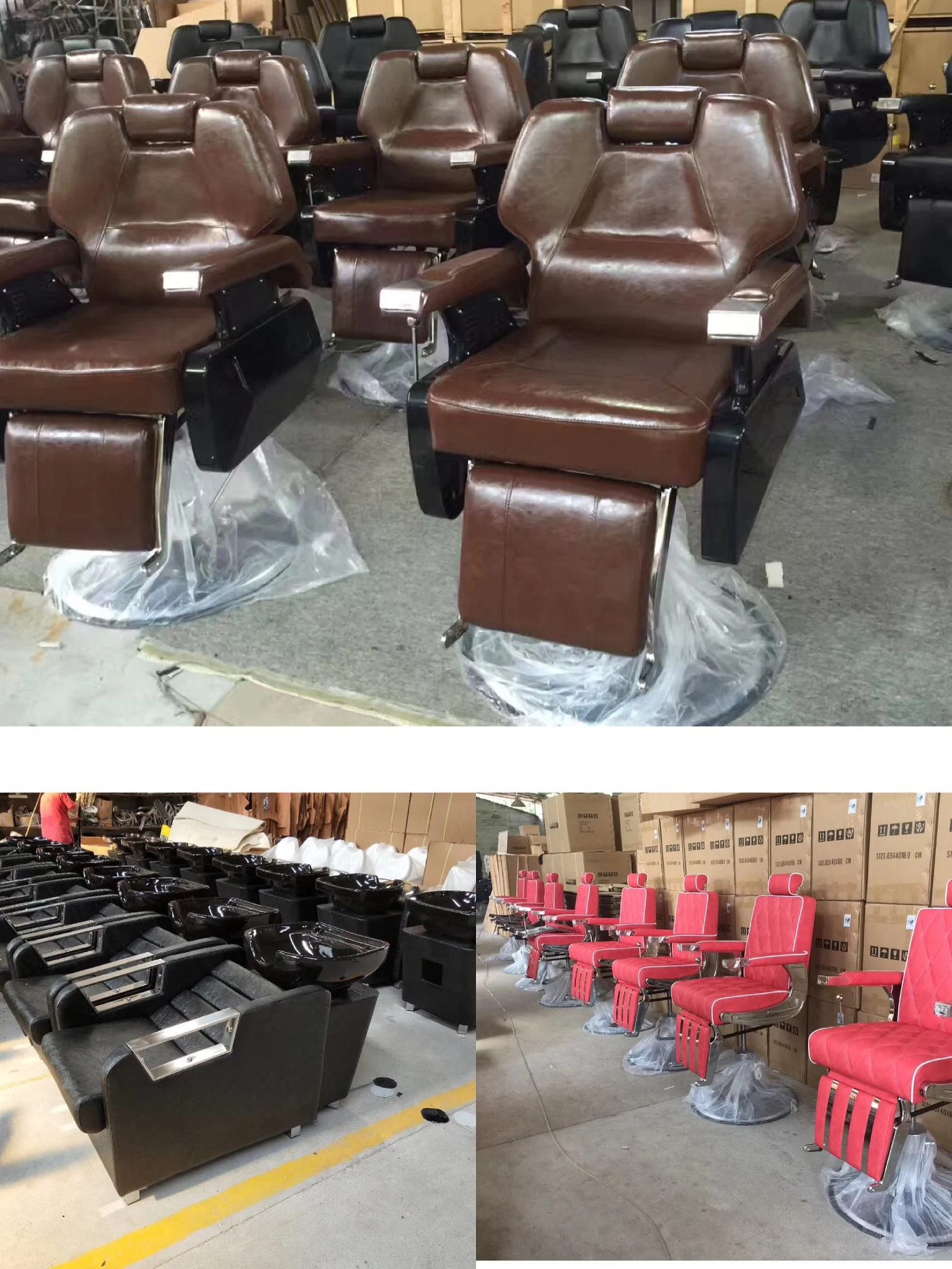 Modern C-1811 Antique Styling Barber Chair Hydraulic Pump Leather ...