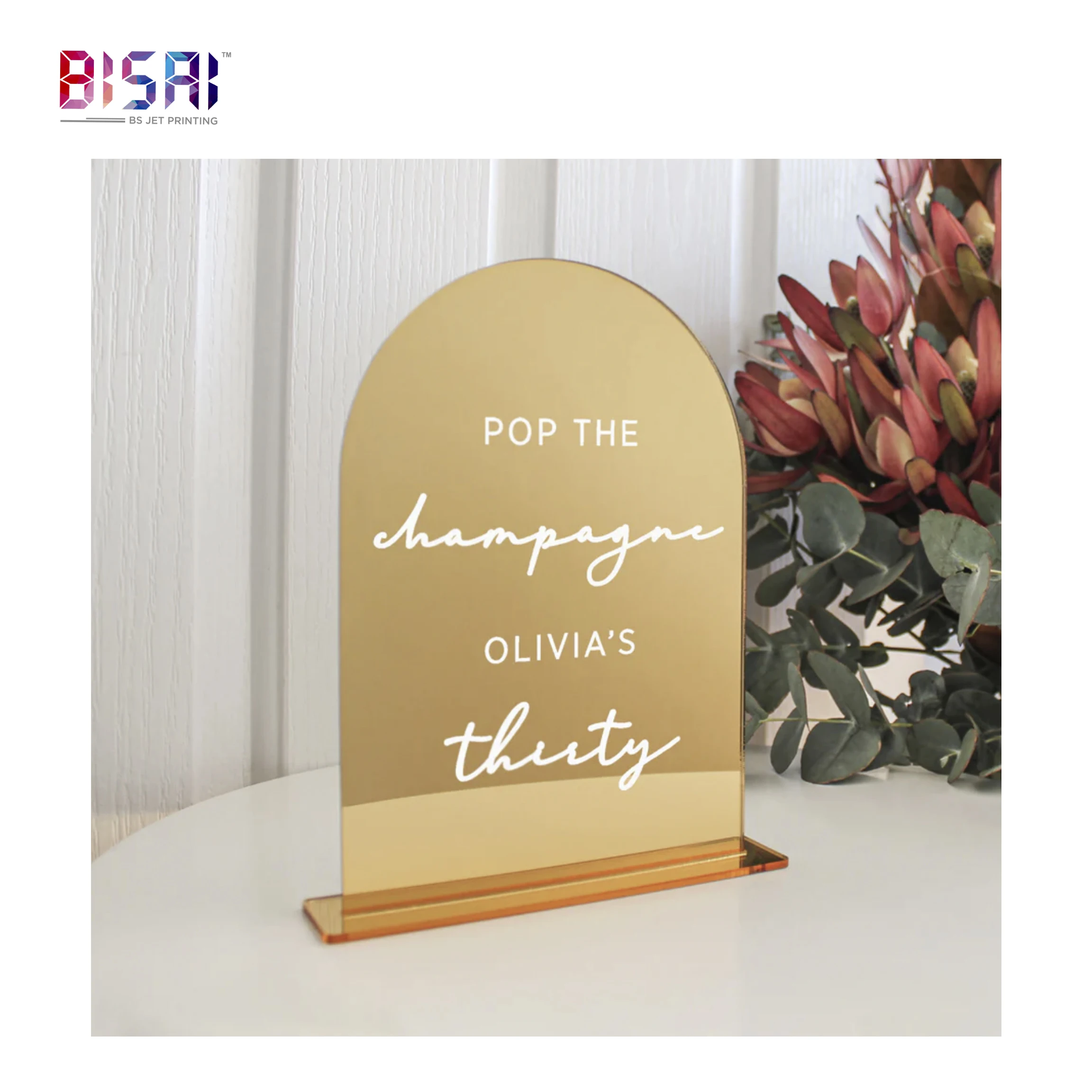 High Quality Frosted bar Arch Sign Custom Wedding Party clear Acrylic ...