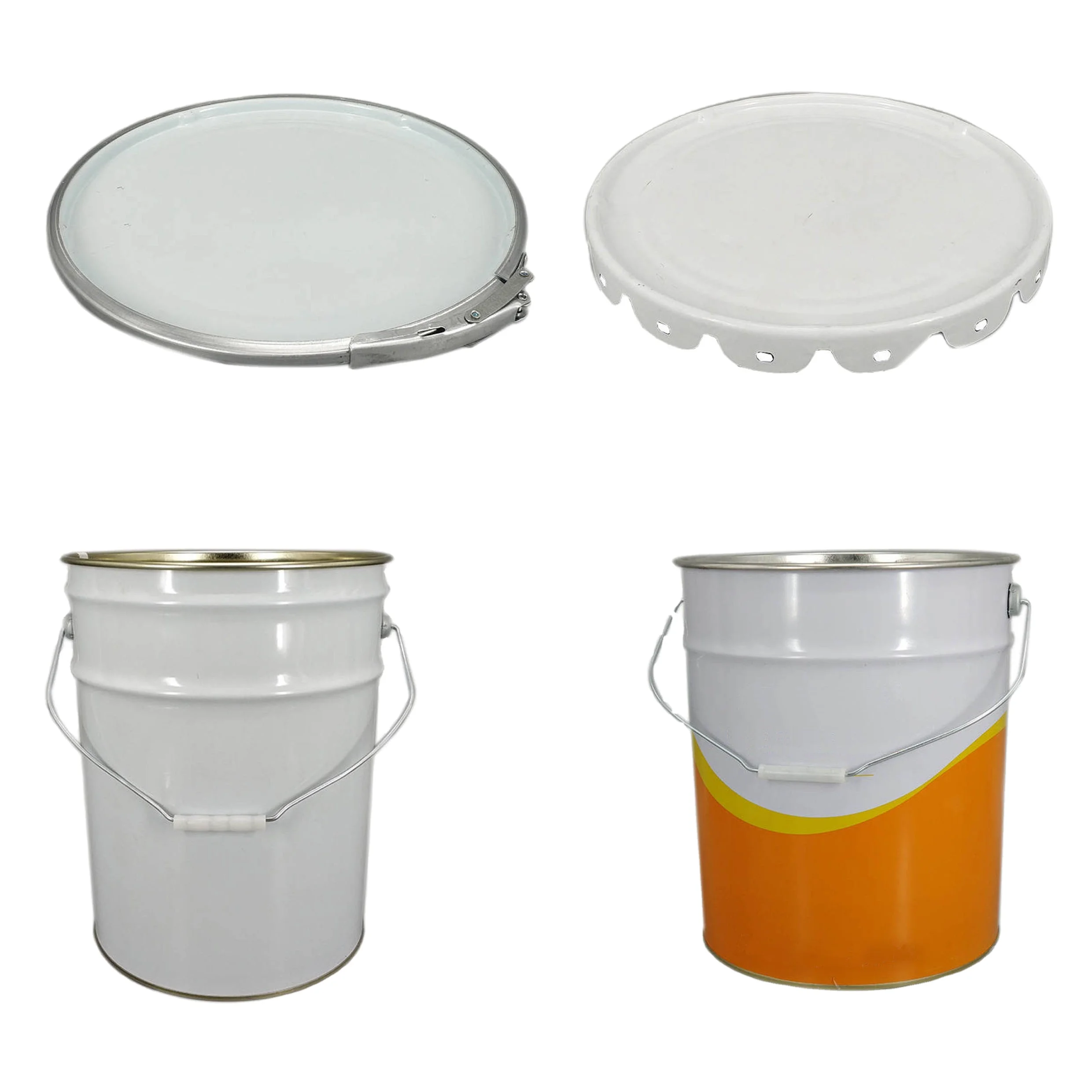 Wholesale 10l 18l 20 Liter Iron Buckets Metal Band Paint Bucket ...