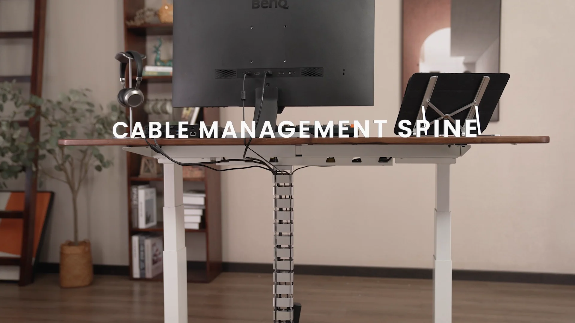 Height Adjustable Clamp-on Quad Entry Desk Cord Organizer Vertebrae ...