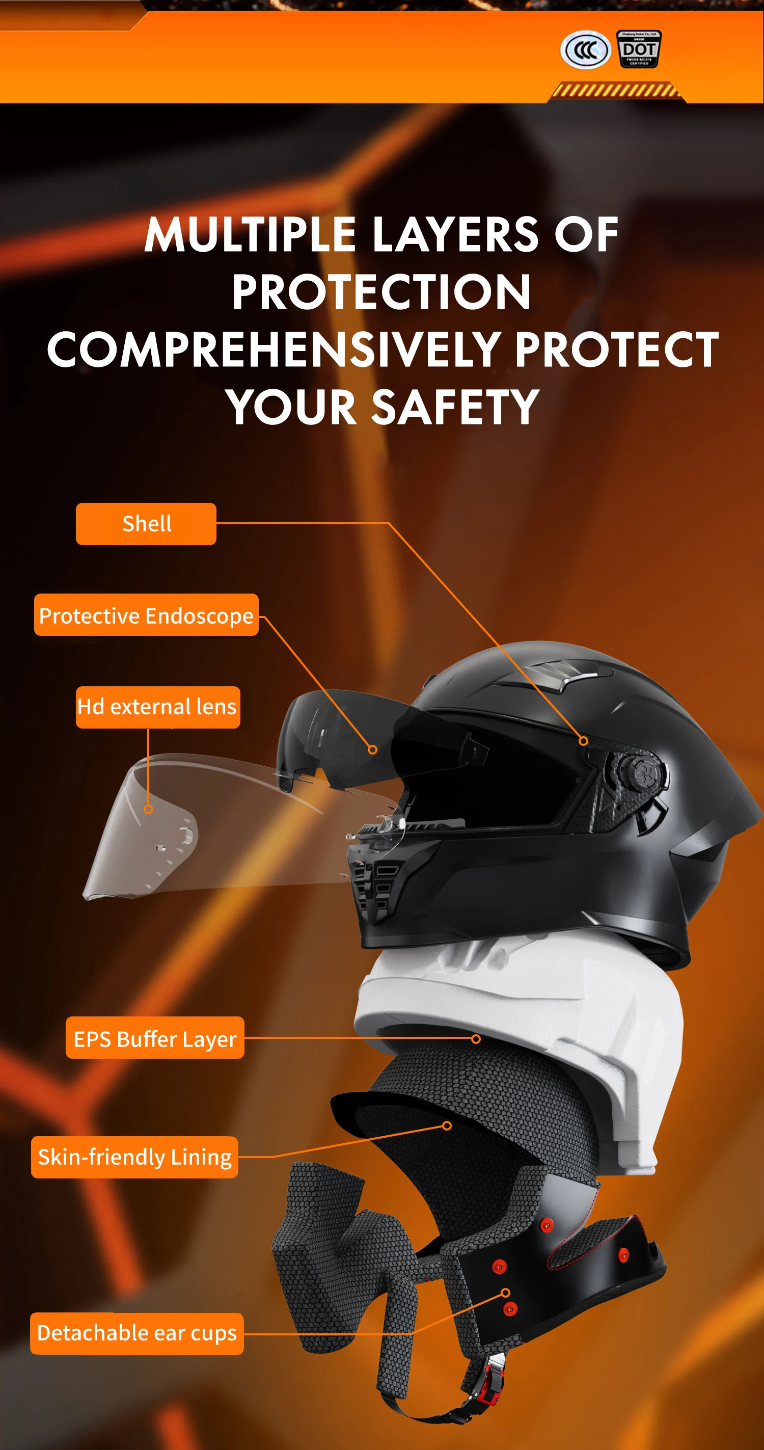 Professional Motorcycle Racing Helmet - Ventilated Lightweight Design ...