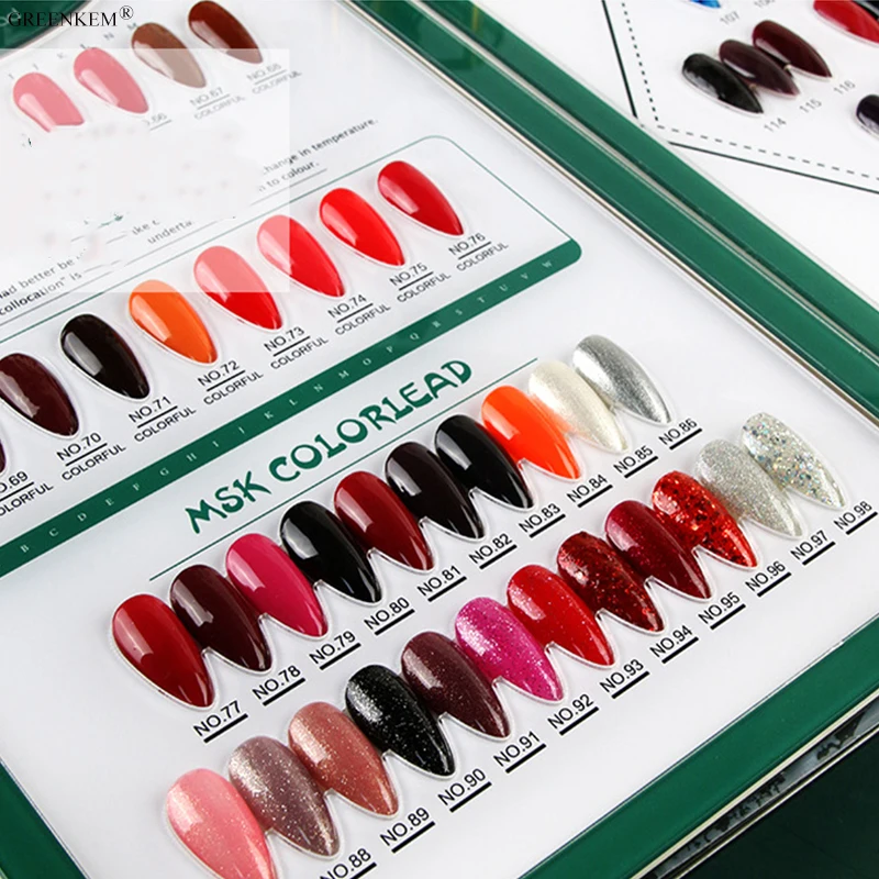 138/160 Color Portable Nail Color Card Gel Polish Display Book Nail ...