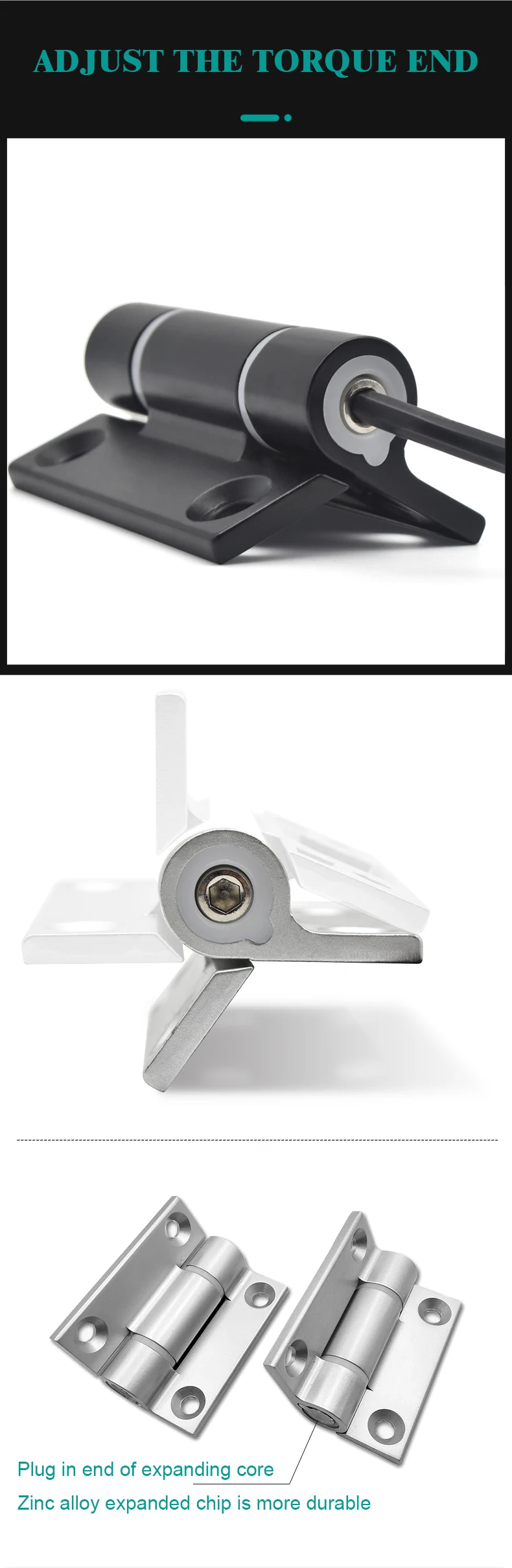 Adjustable Torque Position Control Stop Hinges for Furniture