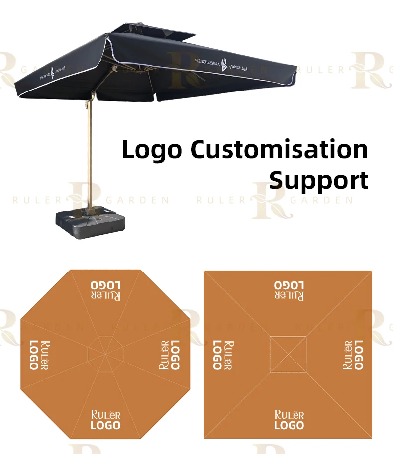 RULER OUTDOOR Large Cantilever Garden Umbrella Outdoor Parasols ...