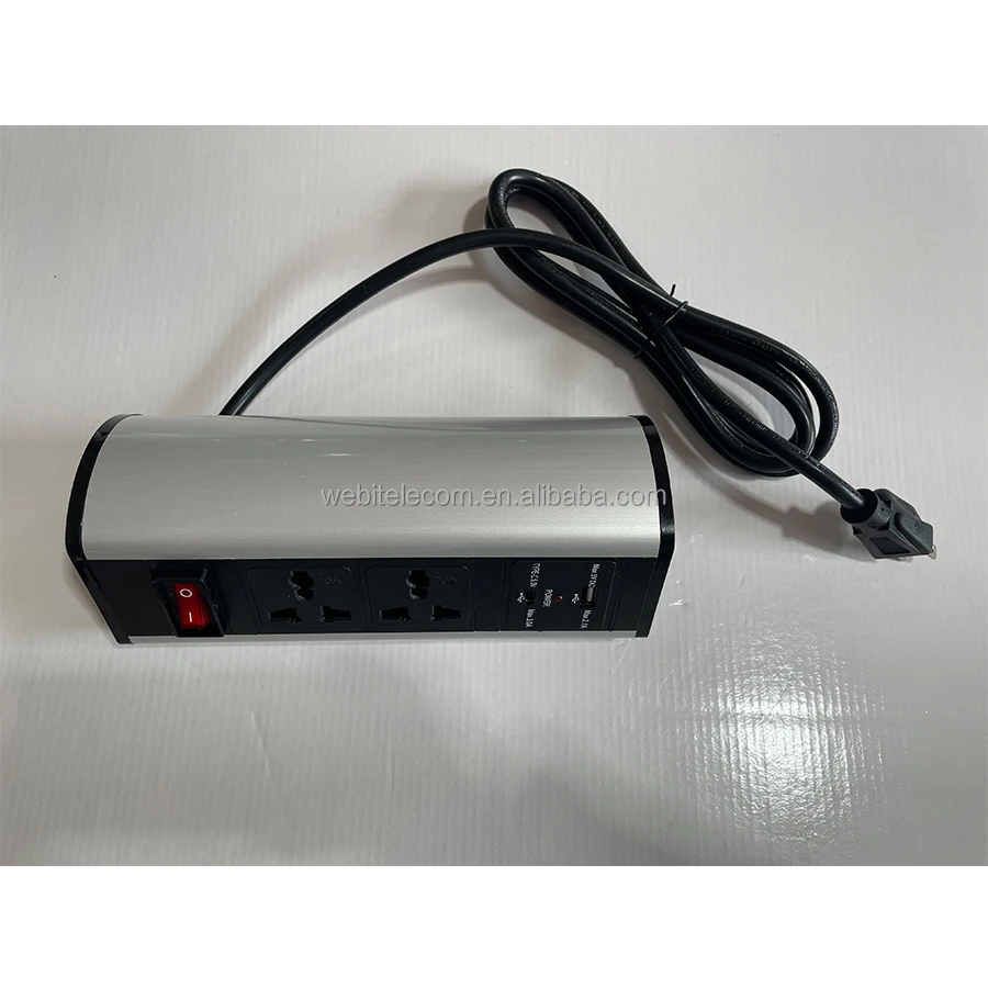 Desktop Bench Mountable PDU 4 X Universal Sockets 1*USB Type-A & 1*USB ...