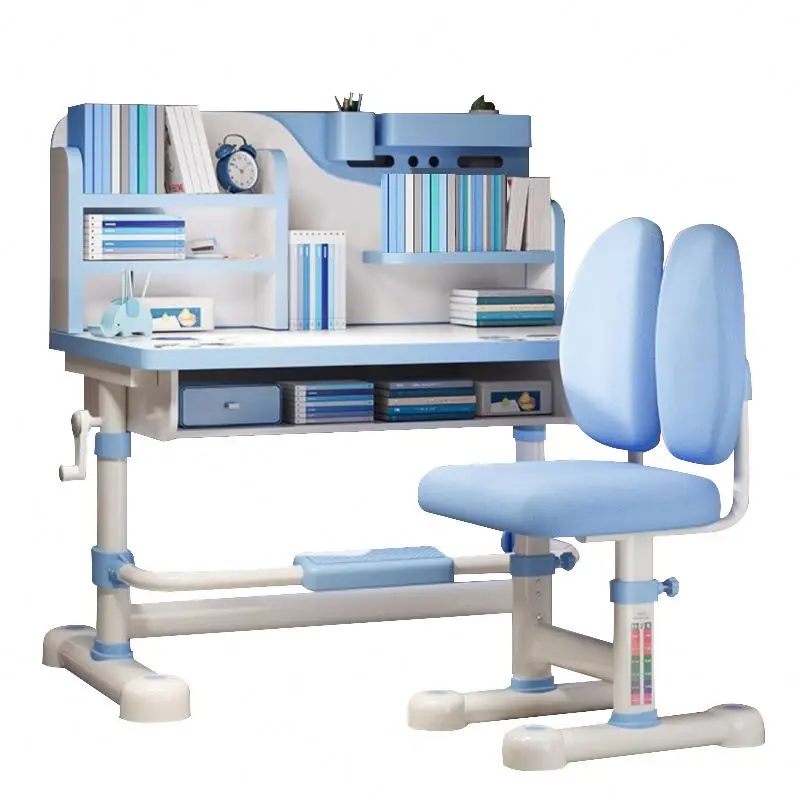 Height Adjustable Study Table For Kids Wooden Students Learning ...