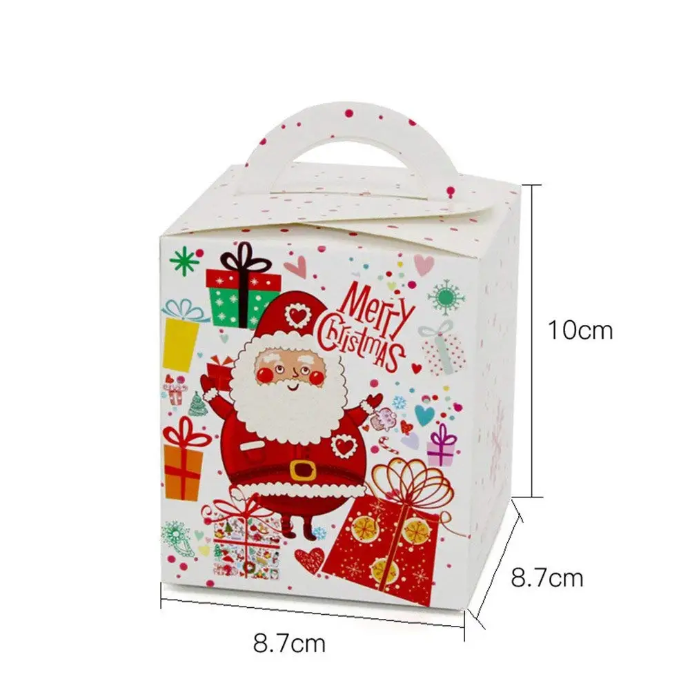 Custom Cardboard Assorted Treat Favor Boxes Christmas Gift Apple Santa ...
