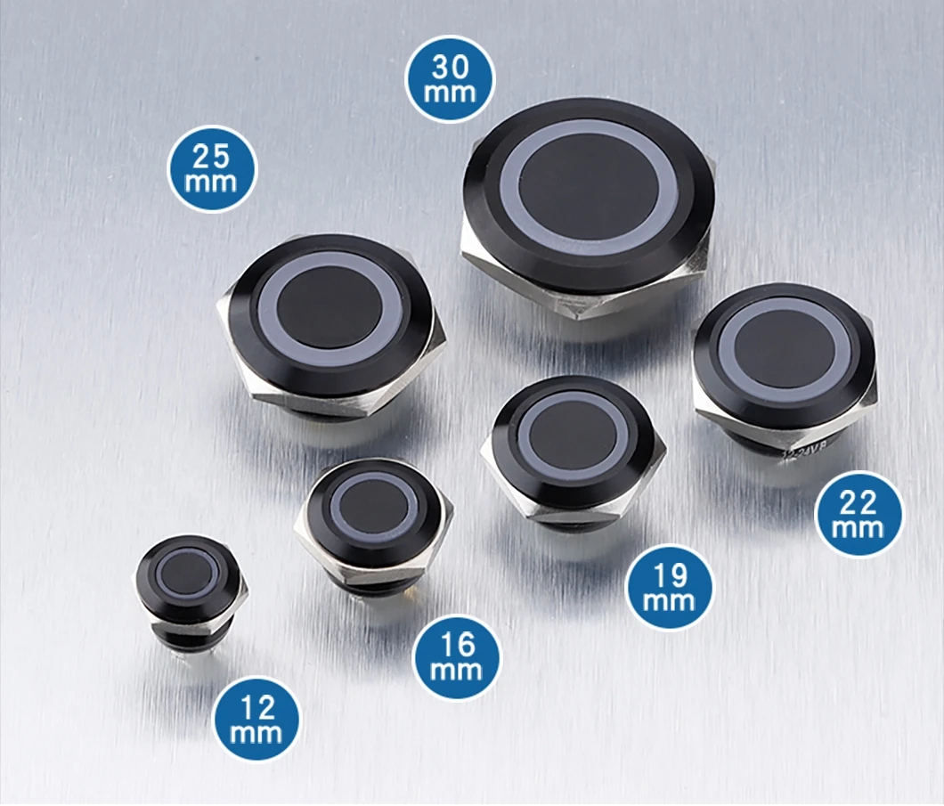 Abilkeen Stainless Steel Push Button Switch Waterproof Momentary Flat ...