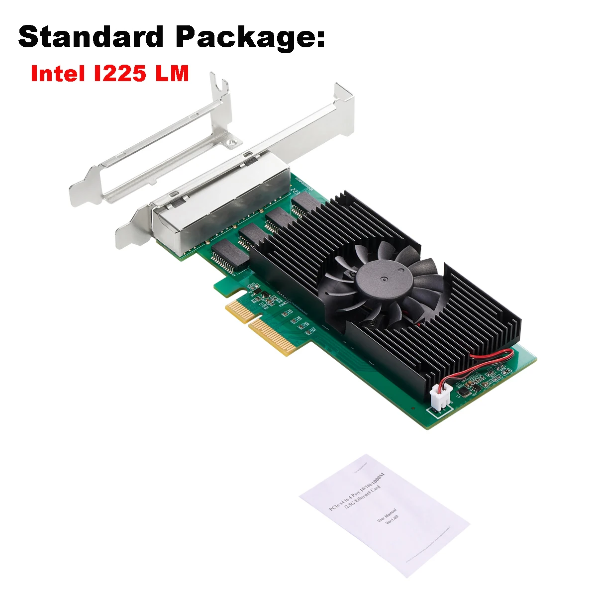 Intel I225 Chips 4 Port 2.5g Rj45 Network Adapter Pcie Pci Express Quad ...