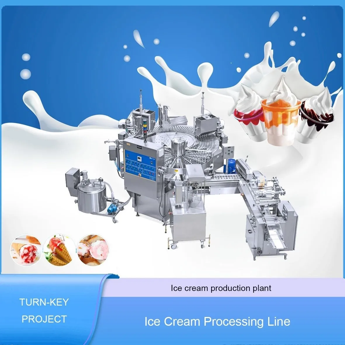 Ice Cream Processing Plant - High Efficiency & Low Consumption