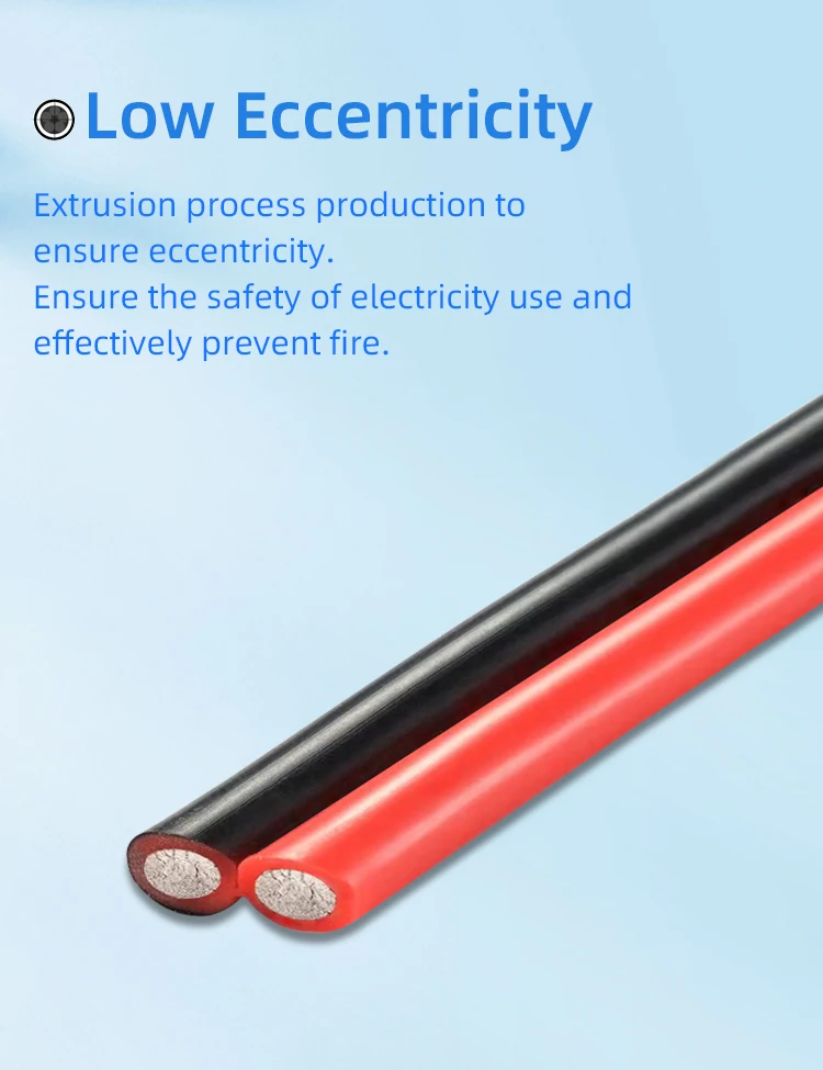 Red And Black 2 Core Silicone Parallel Wire 12awg 14awg 16awg 18awg ...