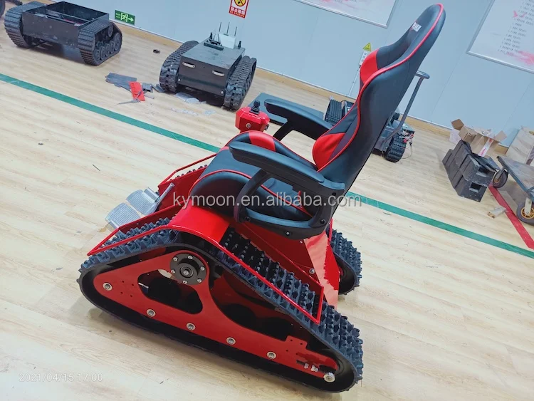 Customized Triangle Rubber Tracked Wheelchair With Remote Control Motor ...
