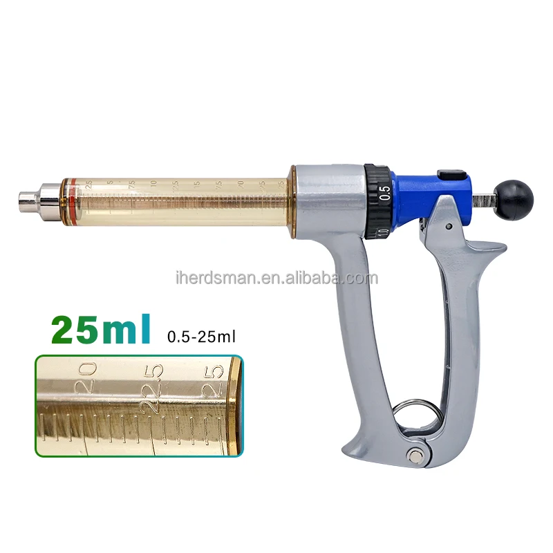 25ml/50ml Automatic Livestock Injection Syringes Continuous Veterinary ...