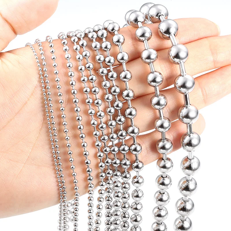 Designer Minimalist Stainless Steel Ball Bead Necklace