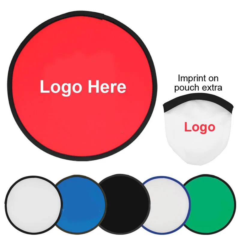 Custom Logo Printed Nylon Round Folding Hand Fan Flexible Foldable ...