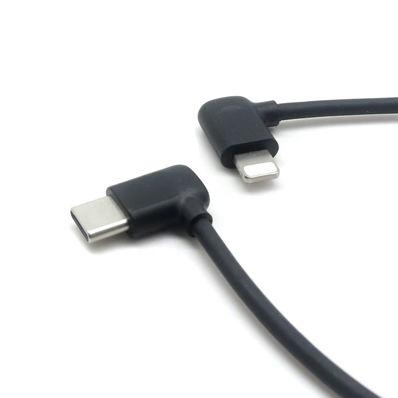 Right Angle Type C Male to 90 Degree 8P Customized Charging Cable for ...