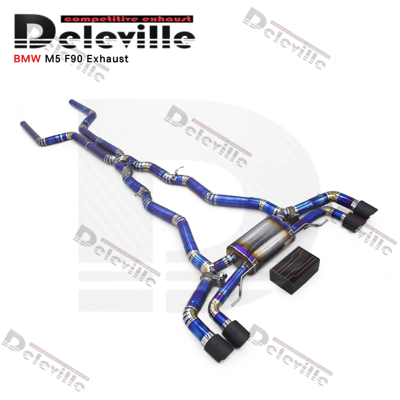 Racing Car Exhaust System Catback With Remote Control For Bmw M5 F90 4 ...