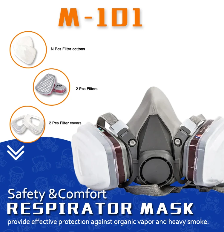M101 Protective Half Face Gas Mask for Electric Welding Metallurgical ...