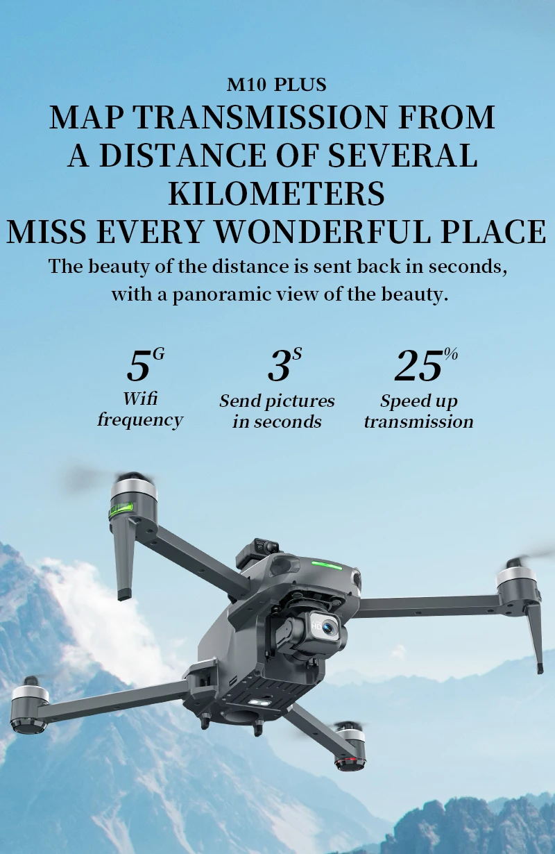 M10 Hd 4k Dual Camera Drone,Intelligent Lidar Obstacle Avoidance,Gps ...