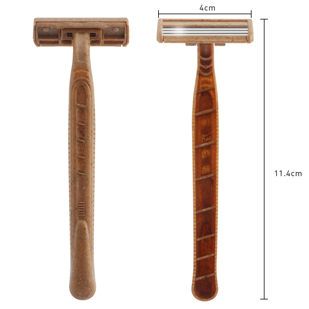 Eco-friendly Biodegradable Razor - Triple Stainless Steel Blades