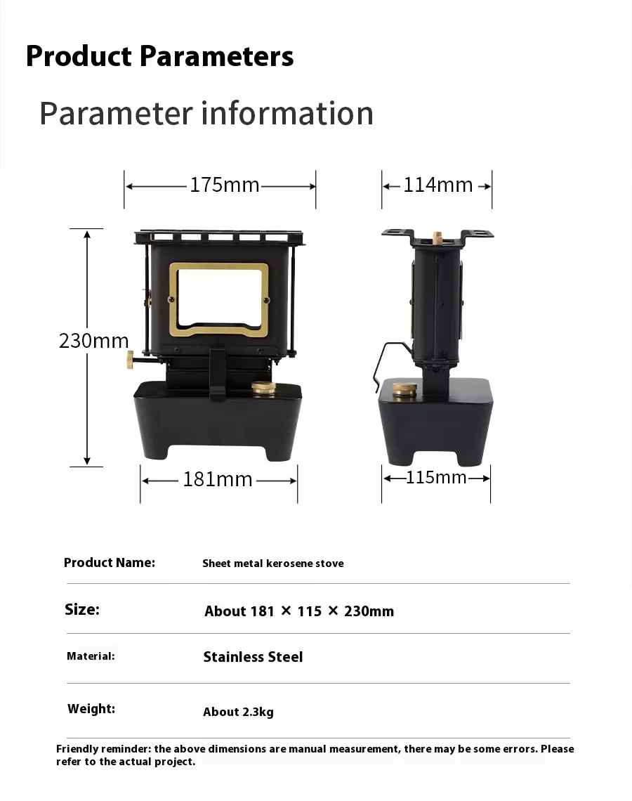 Portable Oil Lamp Stove - Ideal for Camping & Outdoor Heating