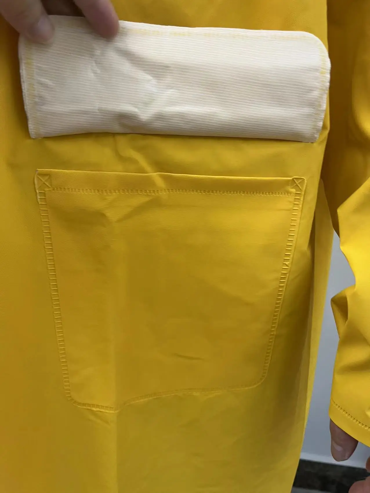 Yellow Pvc Waterproof Raincoats Durable Heavy Duty Rubber Rain Coat For ...