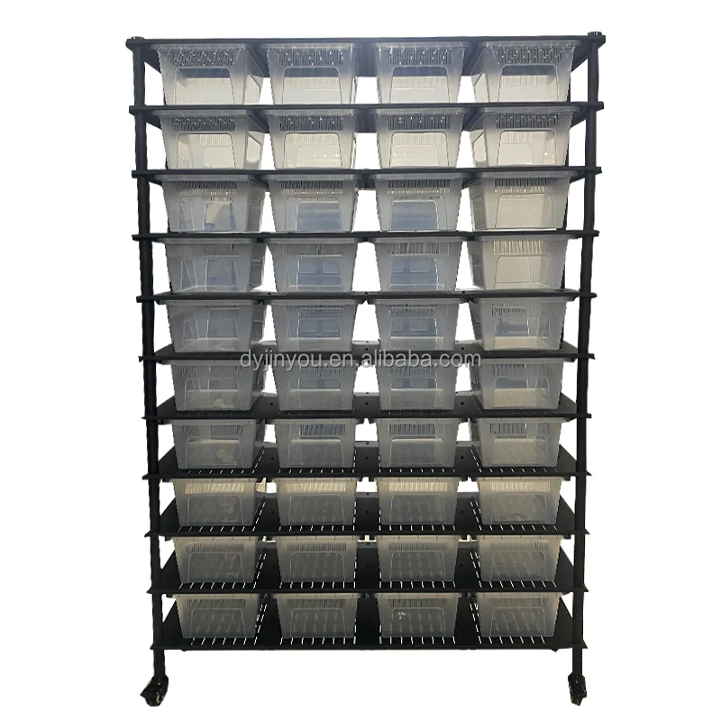 2024 Reptile Metal Rack System 10-story New PP Tray Snake Leopard Gecko ...