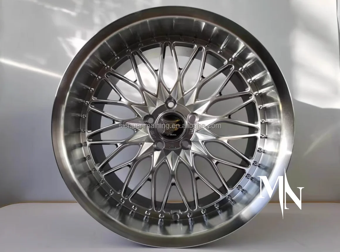 19 Inch Wheels 5x108 5x114.3 5x120 5x112 Sliver Deep Dish Mesh Design ...