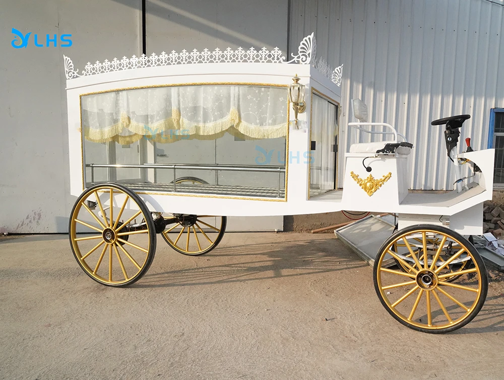 Nigeria Black Horse Drawn Hearse/victorian China Glass Covered Funeral ...