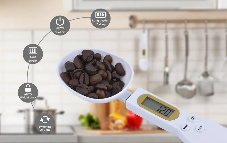 Digital Spoon Scale 500g 0.1g Electronic Kitchen Scale Spoon For ...