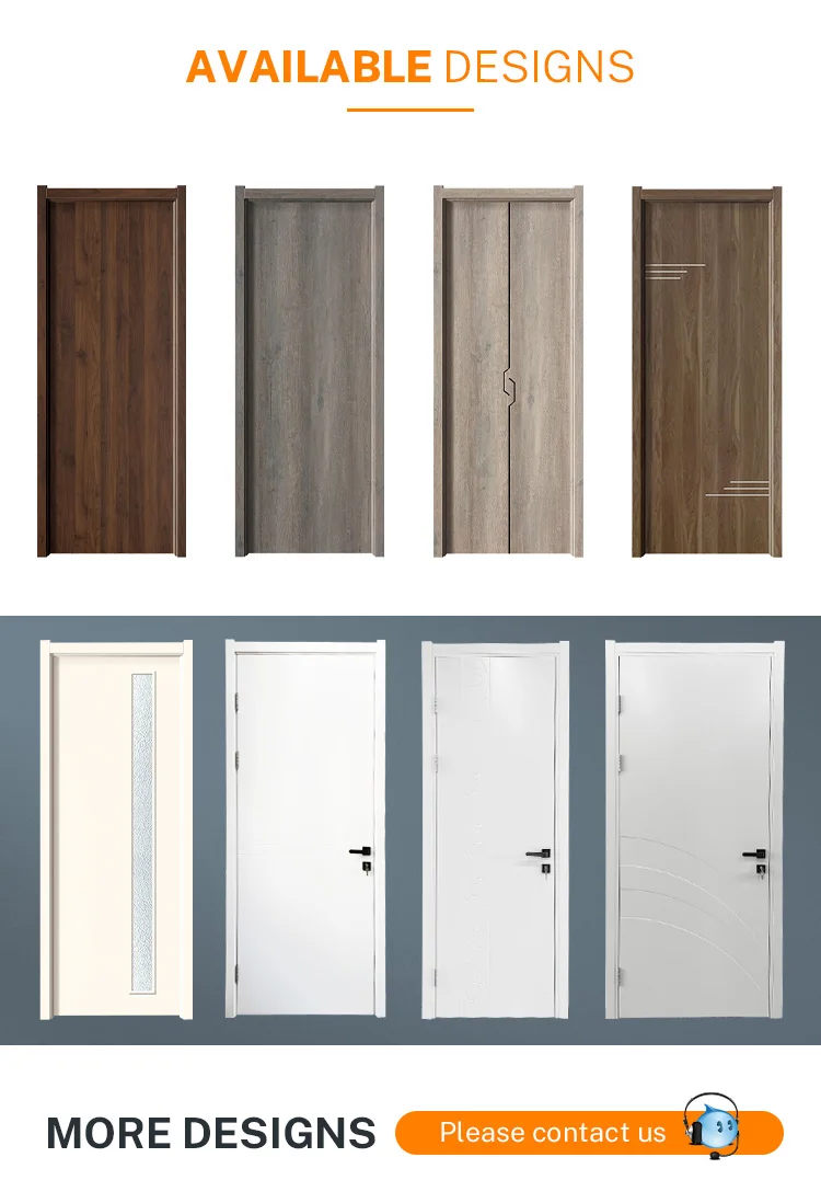 Main Gate Design Waterproof Plywood Door with Glass