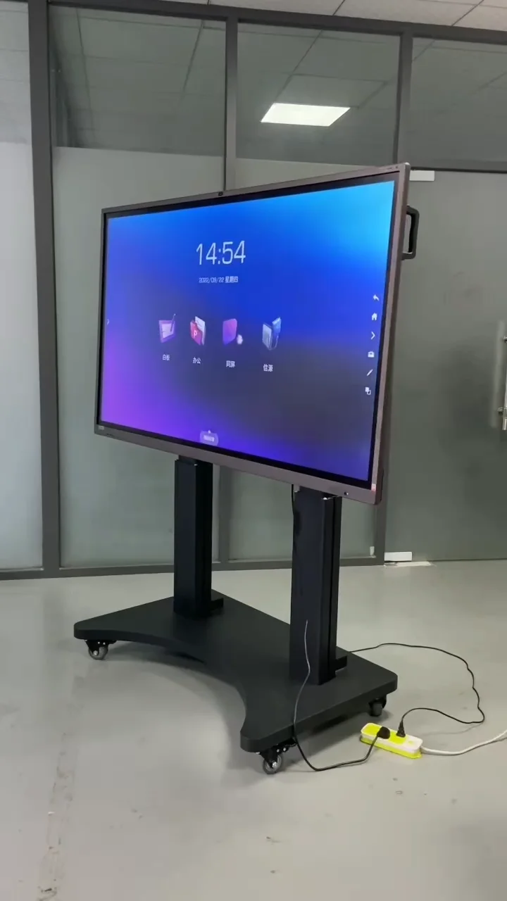 360 Rotating Motorised Lift 90 Degree Tilt Electric Tv Stand Trolley ...