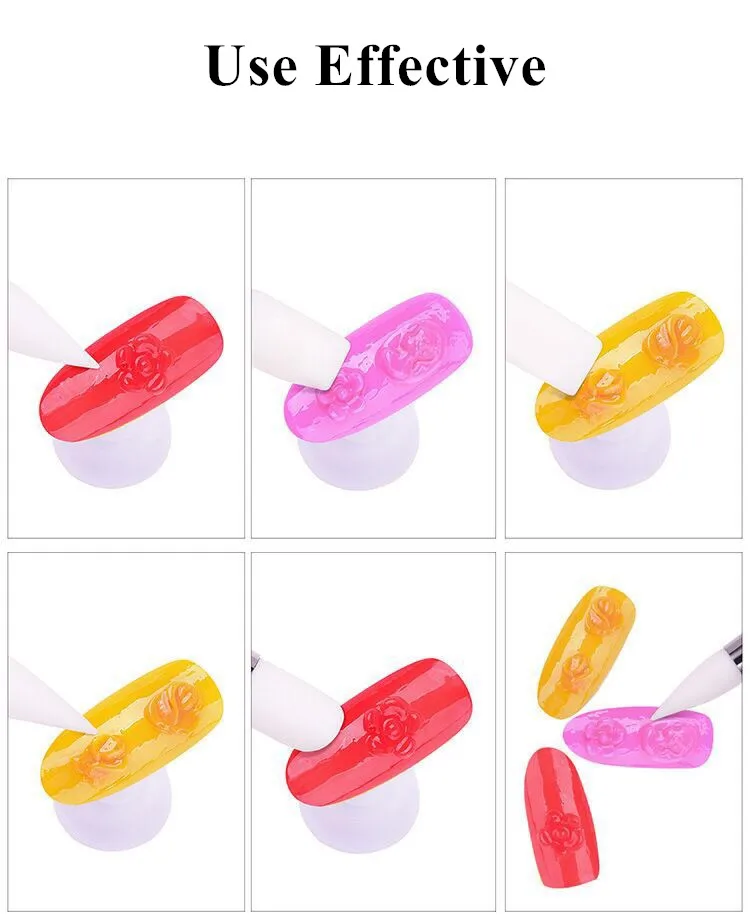 Dual-Ended Manicure Rhinestone Nail Carving Dotting Tool Dual Tipped ...