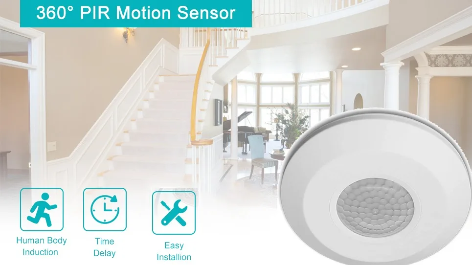 Super Thin Ceiling Surface Mounted Pir Motion Sensor,Modern Ultra Slim ...