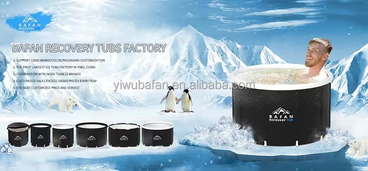 Bafan Brand 100*72CM Fitness Large Ice Bath Portable Baths