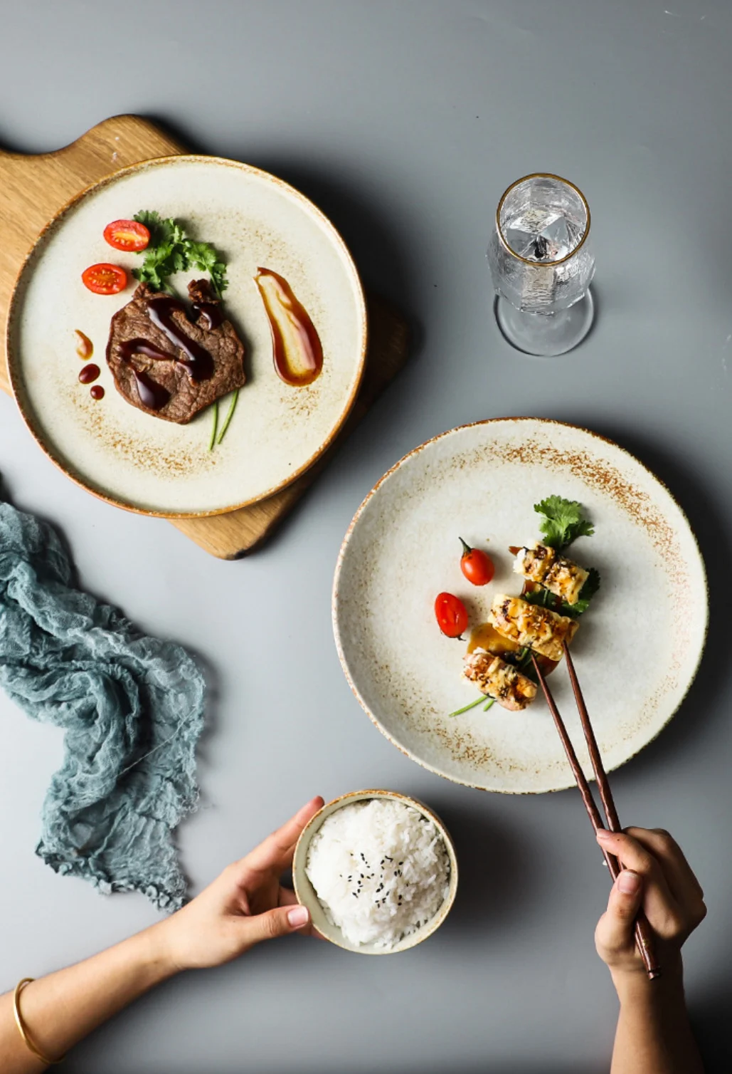 Wholesale Retro Milky White Ceramic Dinner Ware Set for Restaurant ...