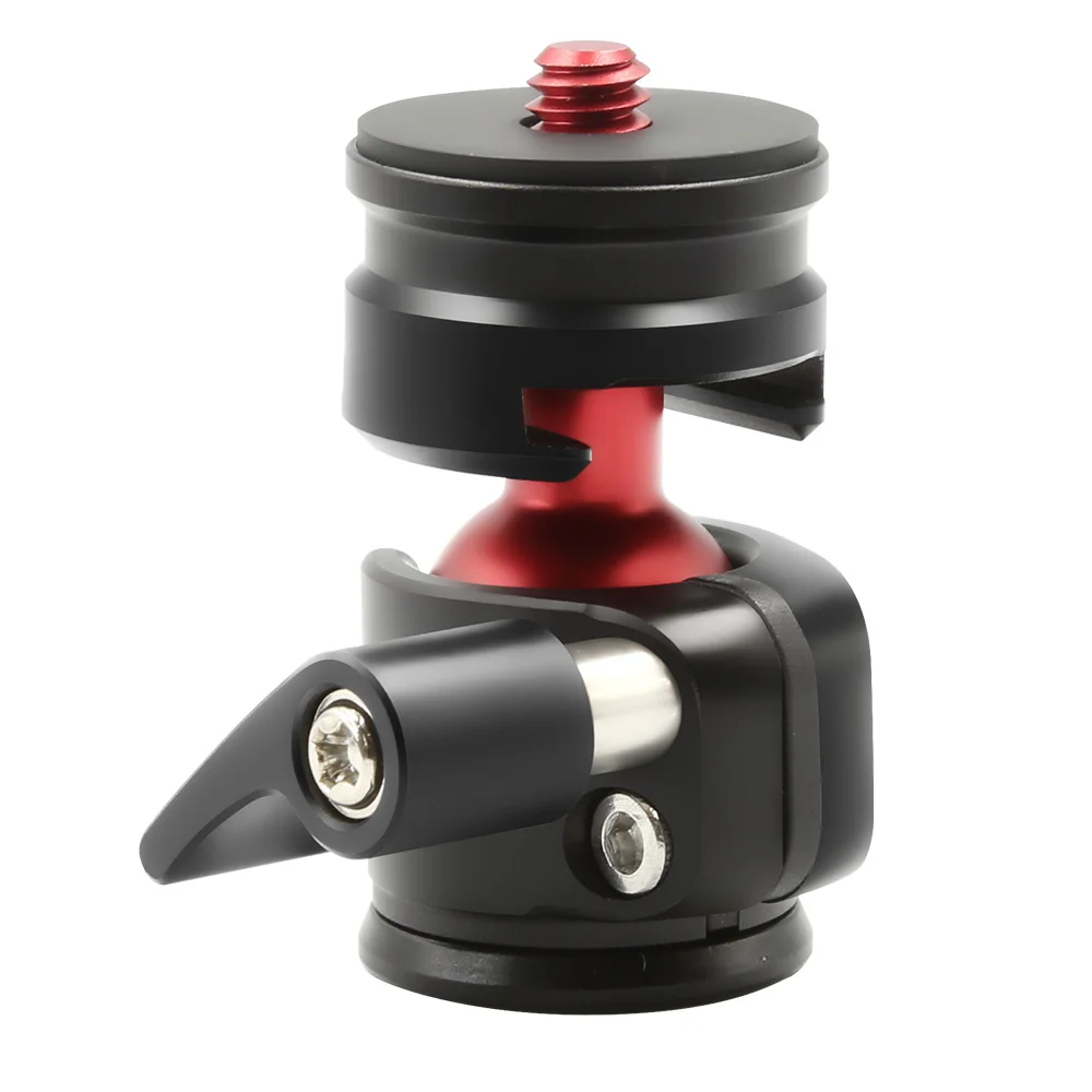 360 Degree Rotation Aluminum Mini Ball Head With Cold Shoe - Buy Mini ...