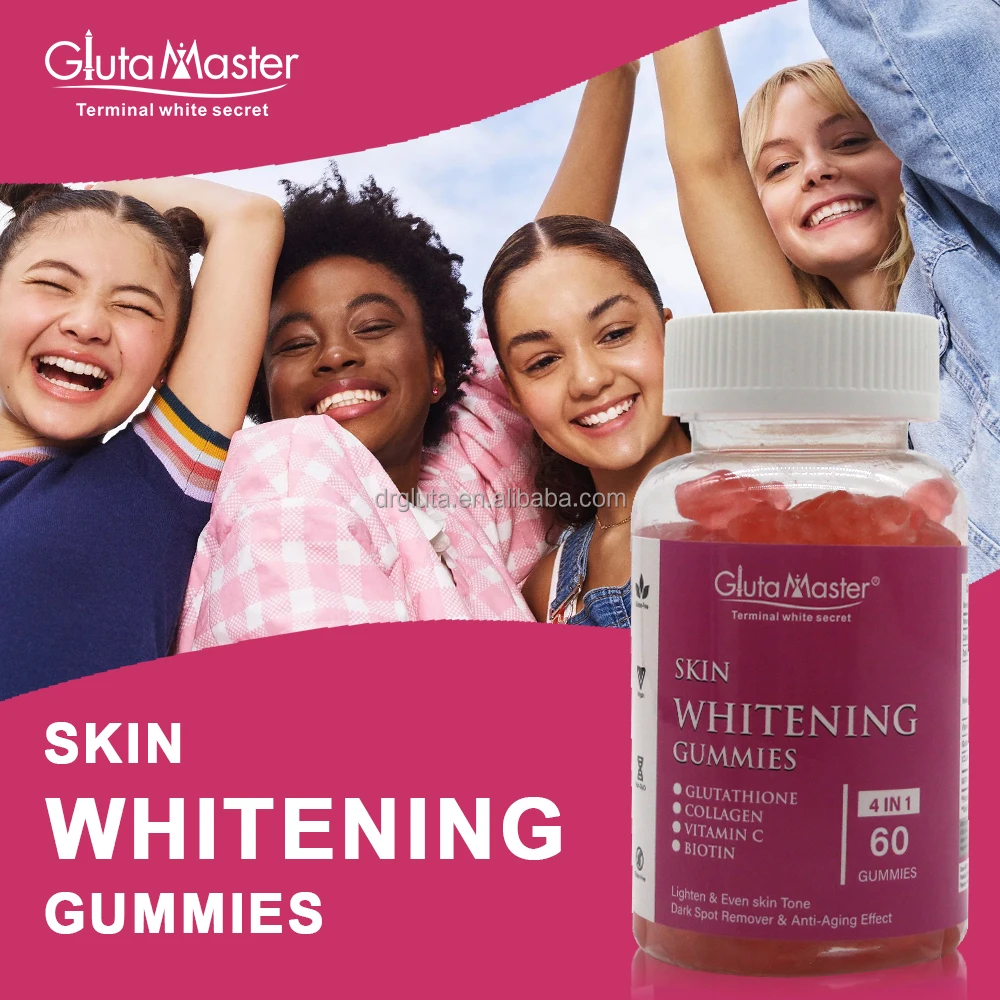 Natural Skin Whitening Gummies for Even Tone & Dark Spot Removal with ...