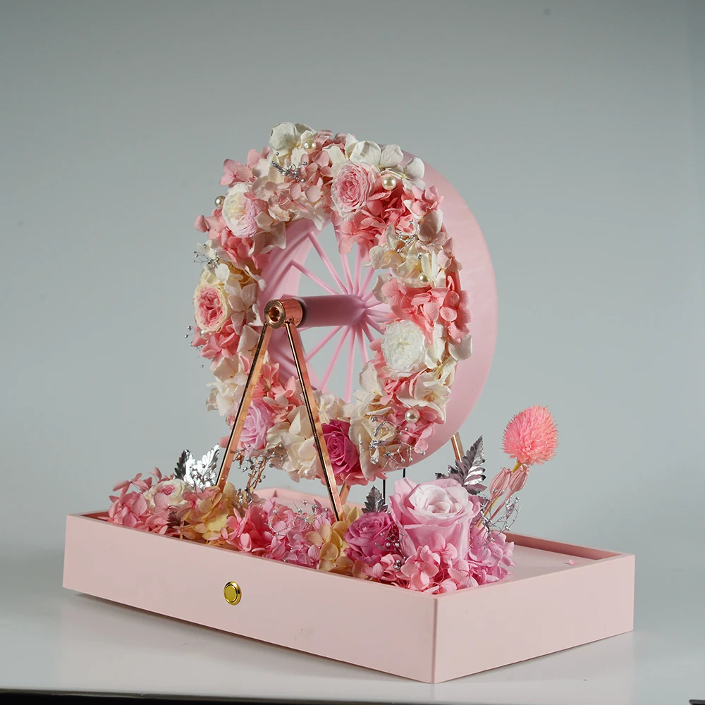 Wholesale Hydrangea and Rose Ferris Wheel Preserved Flower for ...