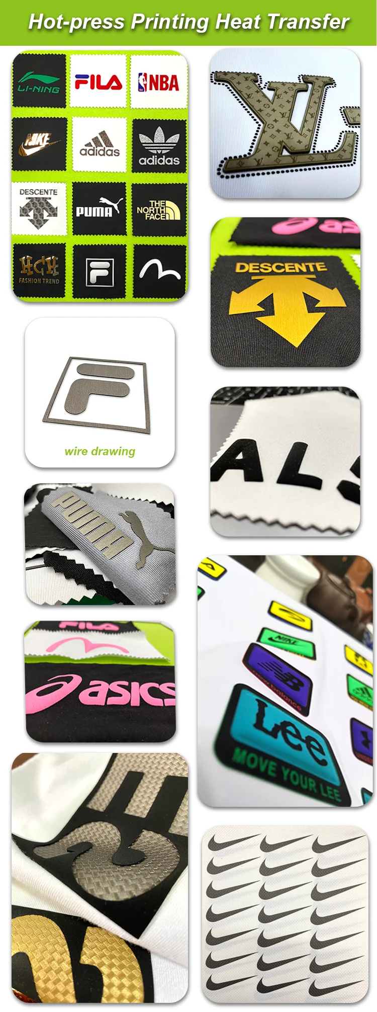 Custom Heat Transfers Logo Vinyl Clothing Labels Patches Sticker ...