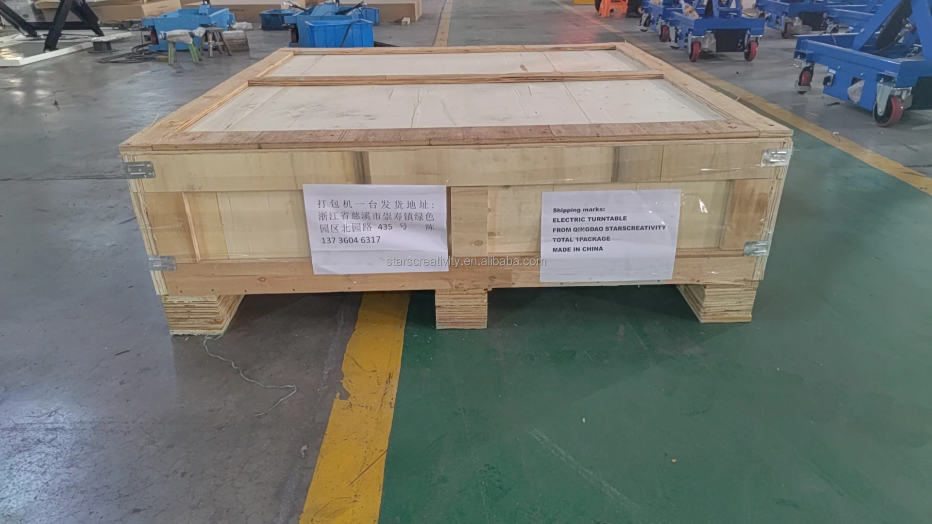 Carton Electric Turntable Motorized Rotary Pallet Turntable