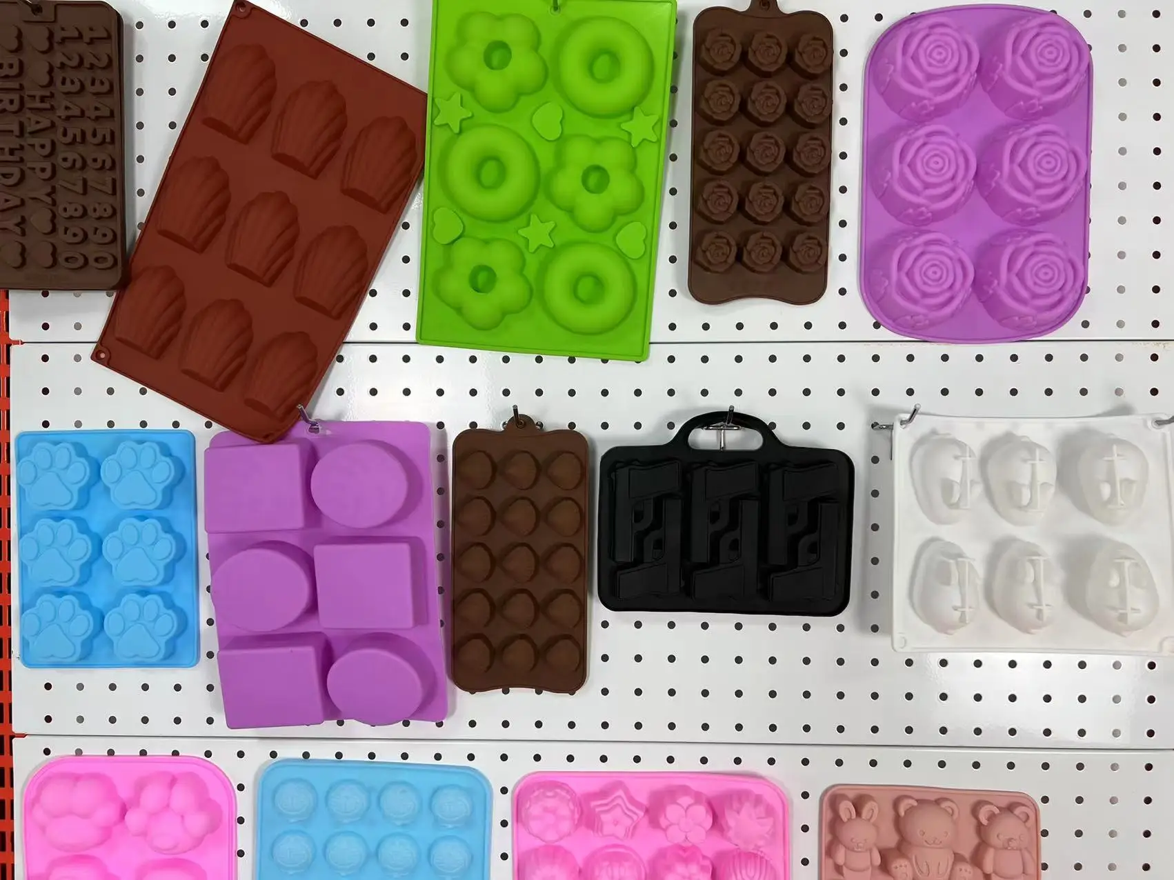 Saffron 10 Designs Flower Silicon Fondant Mold Thick Silicone Molds for ...