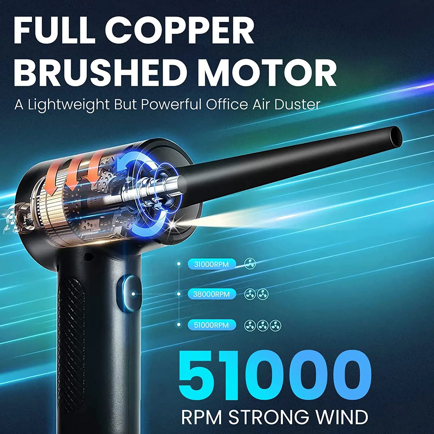 Multi Electric Compressed Air Duster Canned Air Spray Blower Cleaner ...